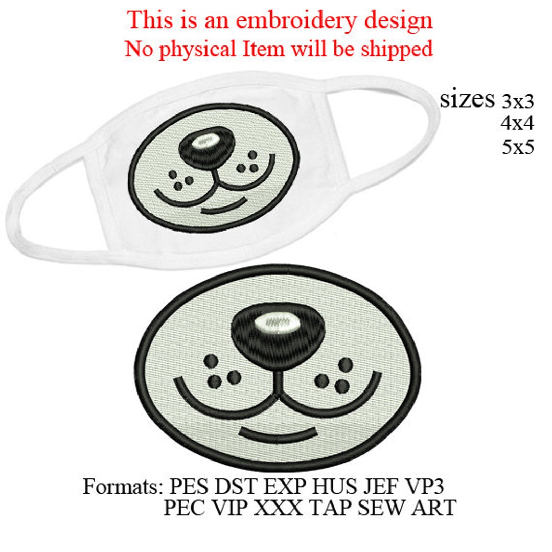 Dog Face Embroidery Designdog Embroidery Designmachine - Etsy