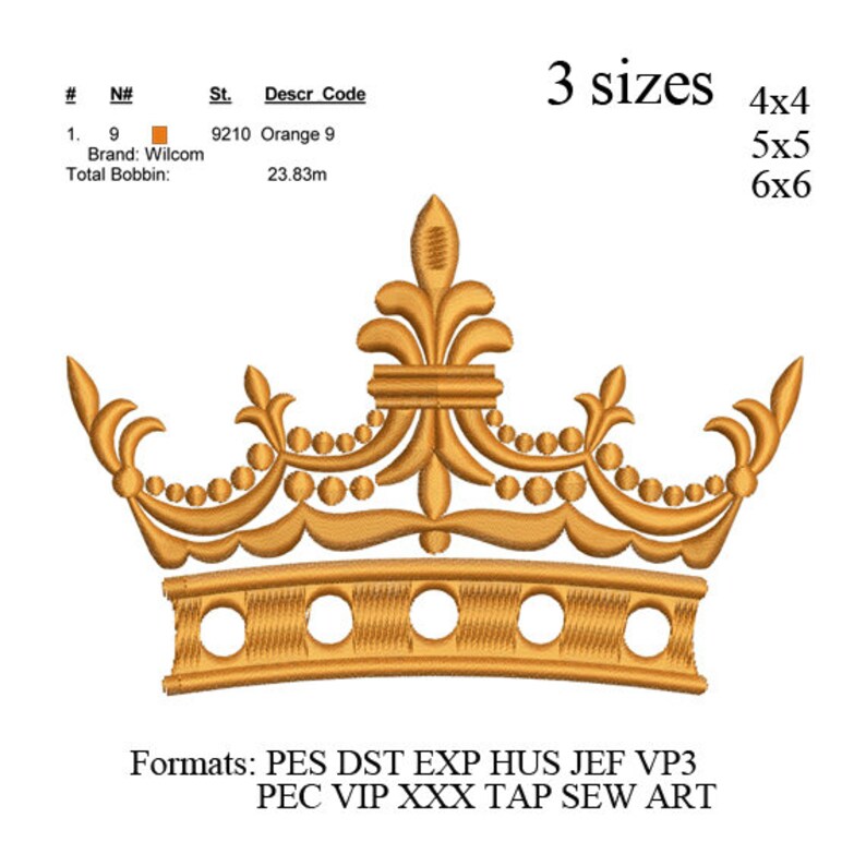Crowns Set Embroidery Design. Crowns Pack 10 Designs. Tiara - Etsy New ...