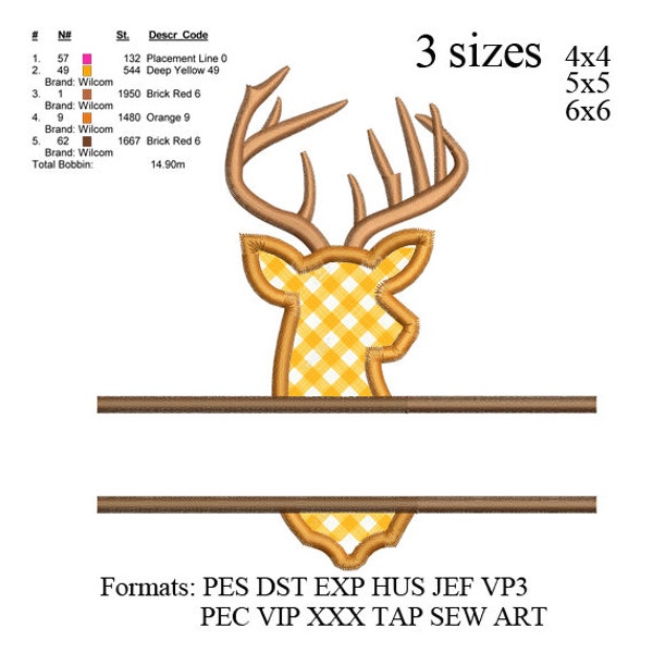 Deer Applique - Etsy