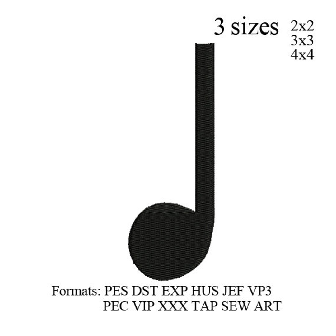 Musical Note Embroidery, Note Embroidery Machine. Embroidery Pattern ...