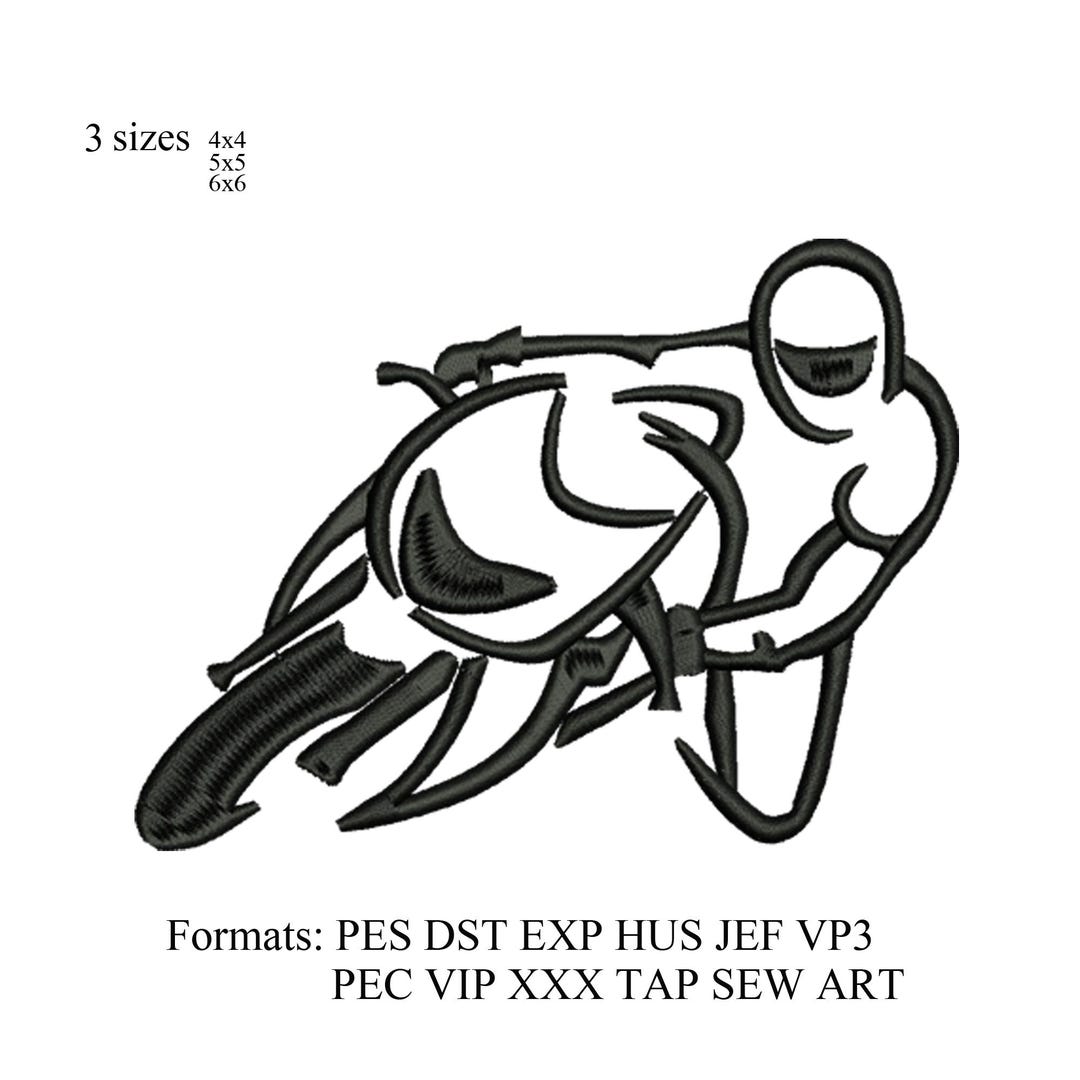 Sportbike Embroidery Design, Motorcycle Embroidery Design, Motorcycle ...