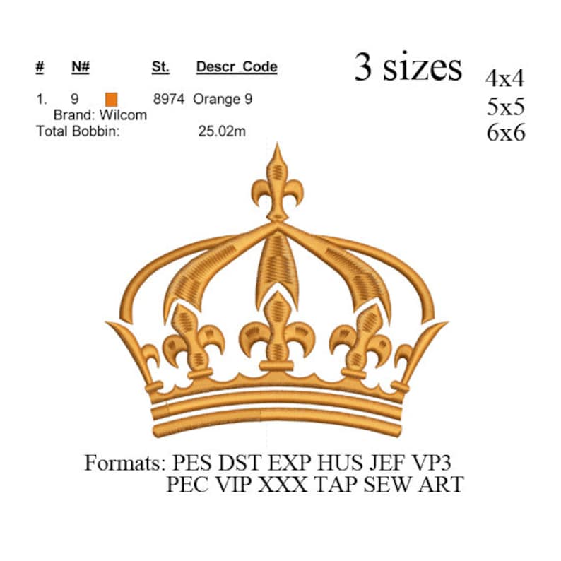 Crowns Set Embroidery Design. Crowns Pack 10 Designs. Tiara - Etsy New ...