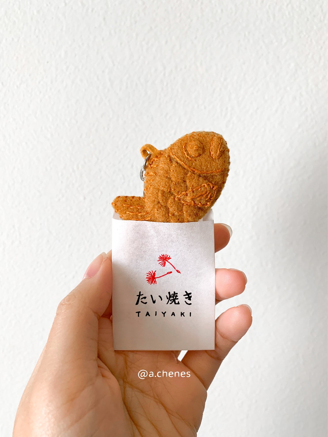 Handmade Felt Taiyaki Keychain - Etsy