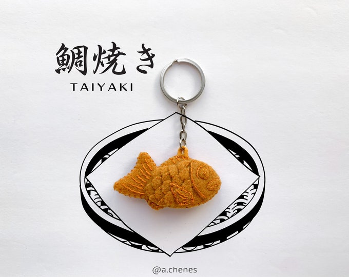 Handmade Felt Taiyaki Keychain - Etsy