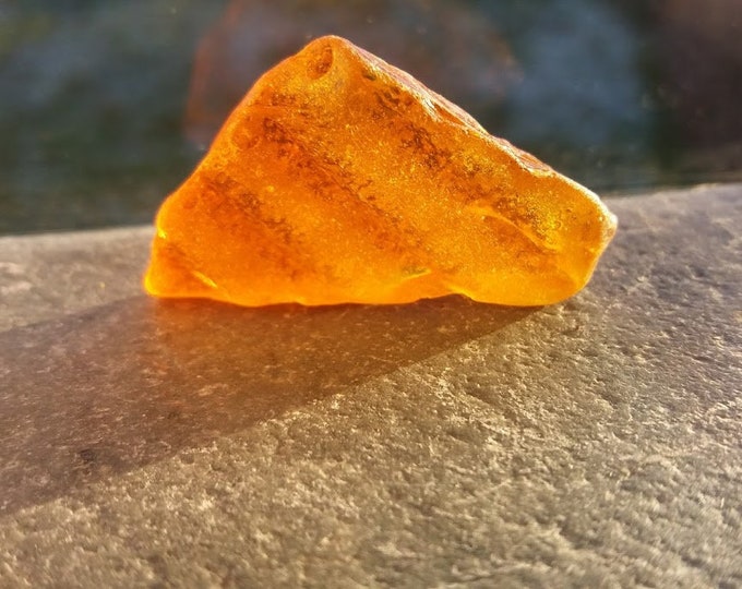 Large Fiery Orange Scottish Lens Sea Glass by Seafindsscotland Rare ...