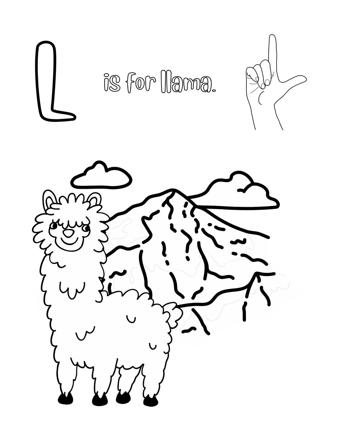 American Sign Language Alphabet Coloring Pages Instant Download. ASL ...