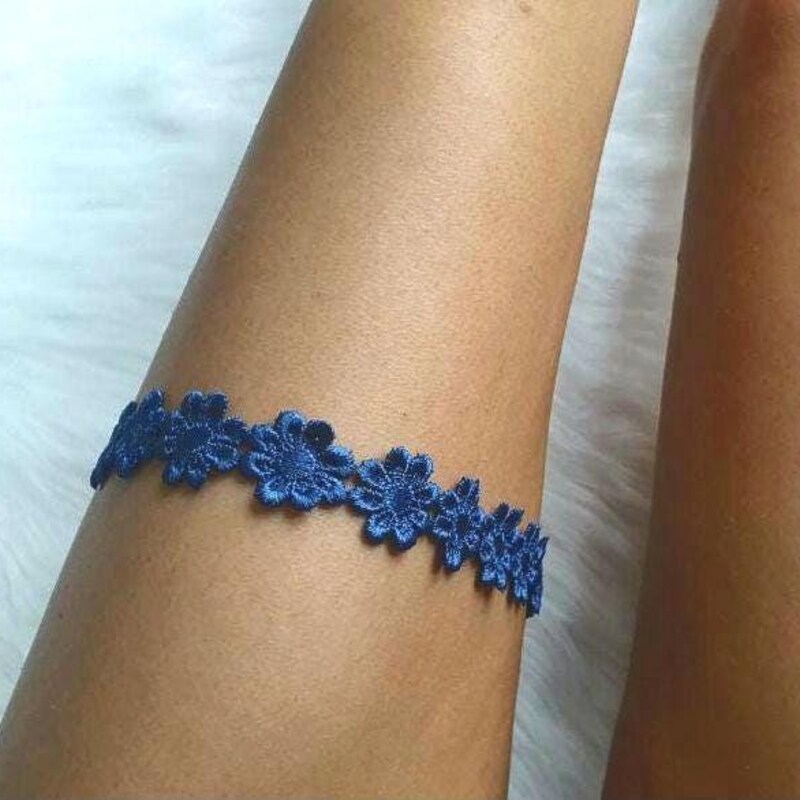 Dark Blue Garter - Etsy