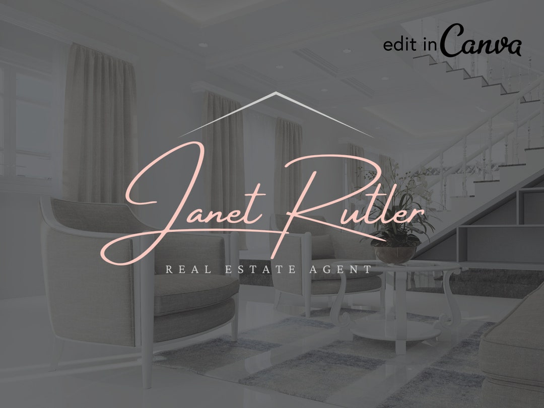 Editable Realtor Logo, Premade Logo, Feminine Logo, Instant Download ...