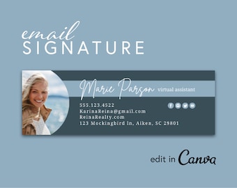 Email Signature Virtual Assistant Real Estate Marketing | Etsy