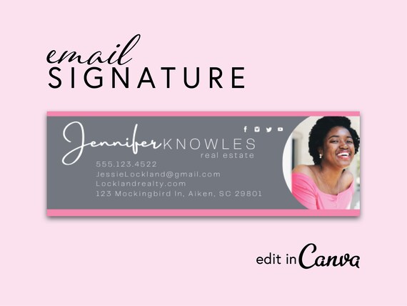 Email Signature Virtual Assistant Real Estate Marketing - Etsy