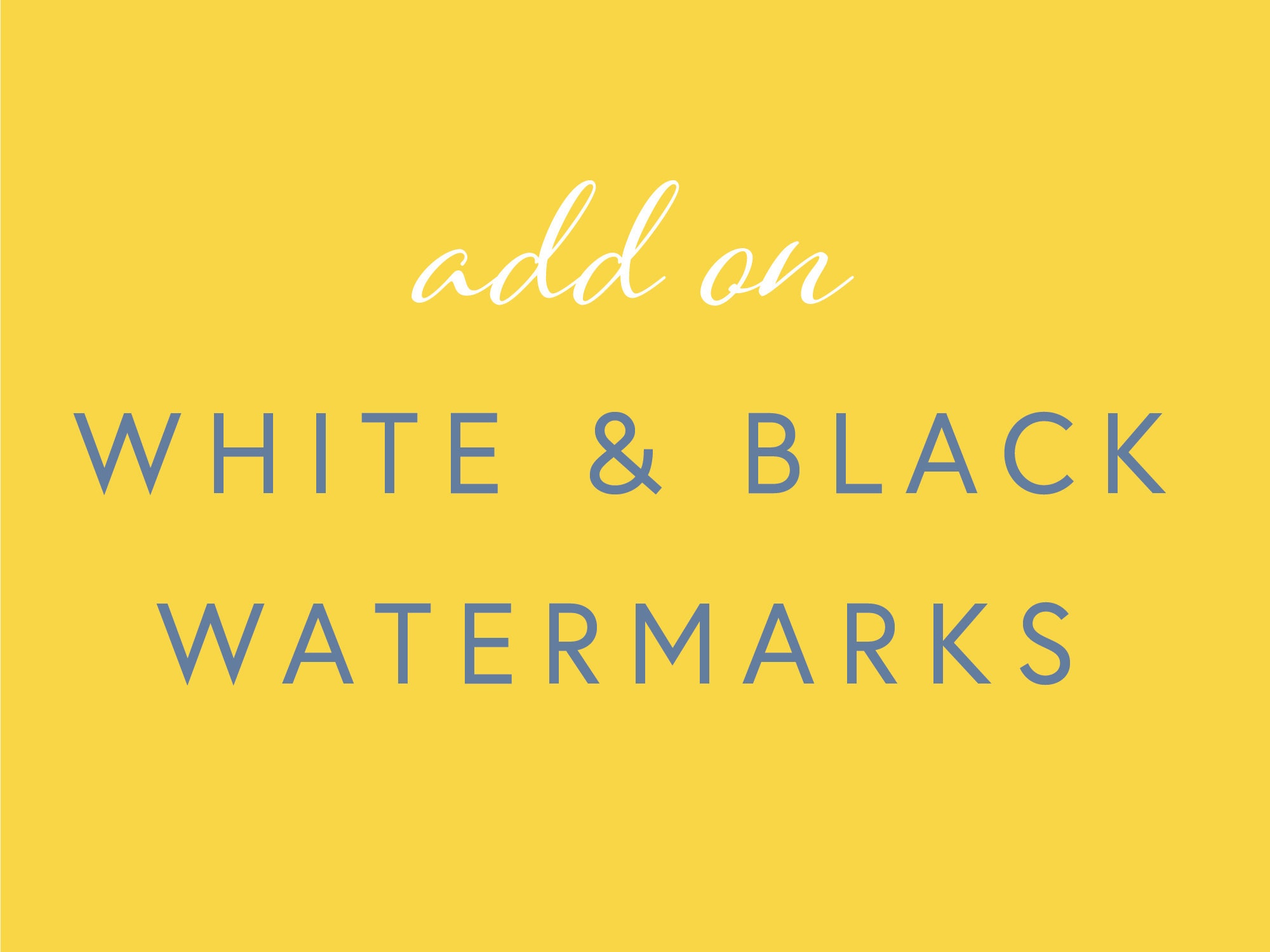 Add On: White & Black Watermarks // PNG Transparent Files Add on With ...