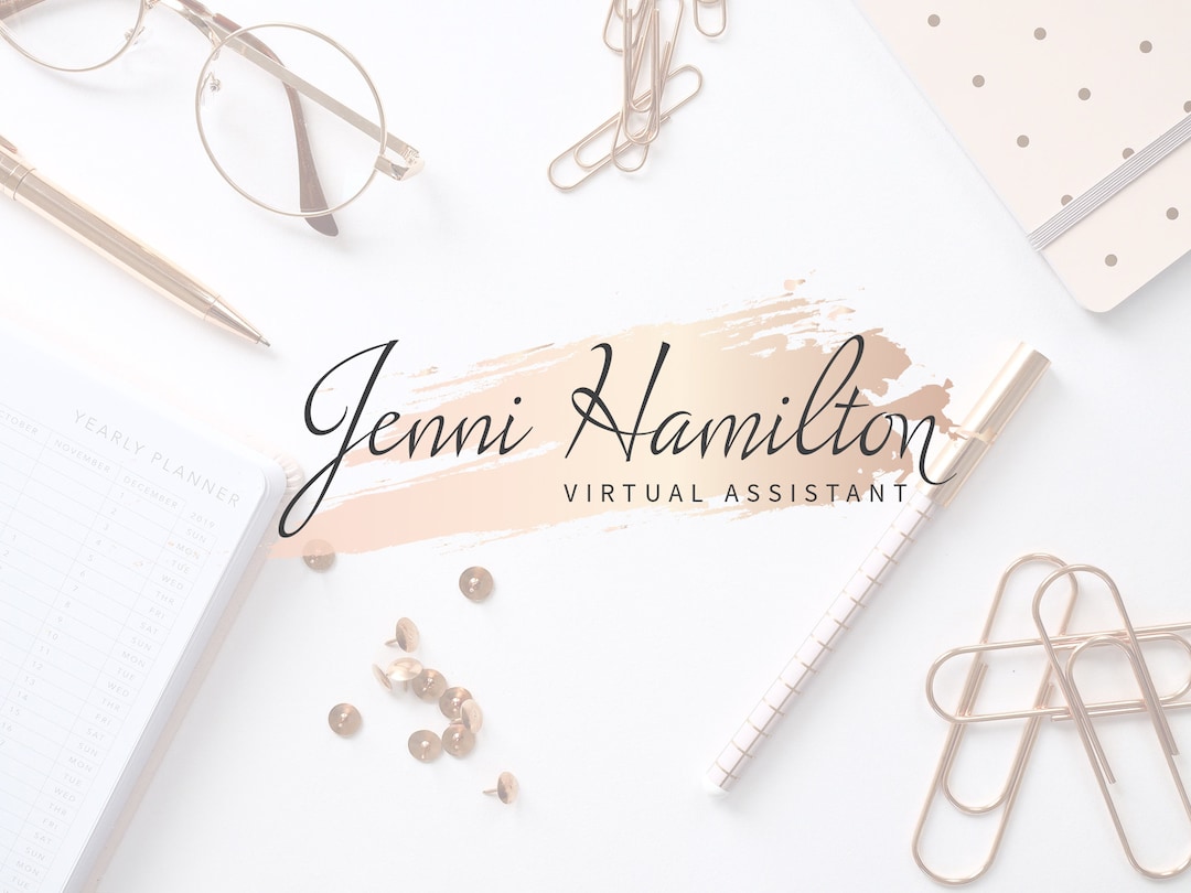 Virtual Assistant Logo, Bakery Logo, Watercolor Logo, Modern Logo ...