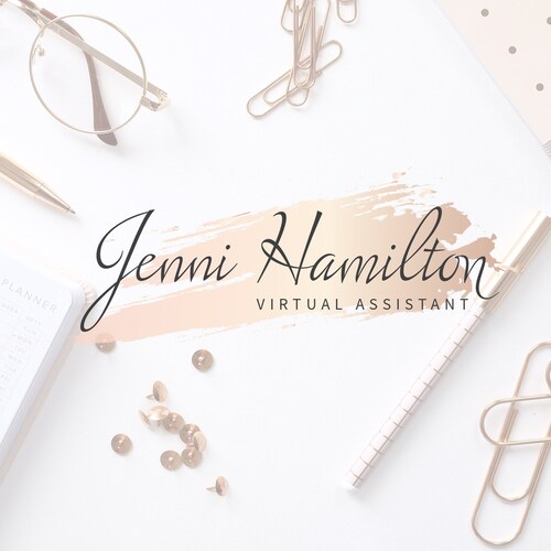 Virtual Assistant Logo Bakery Logo Watercolor Logo Modern | Etsy