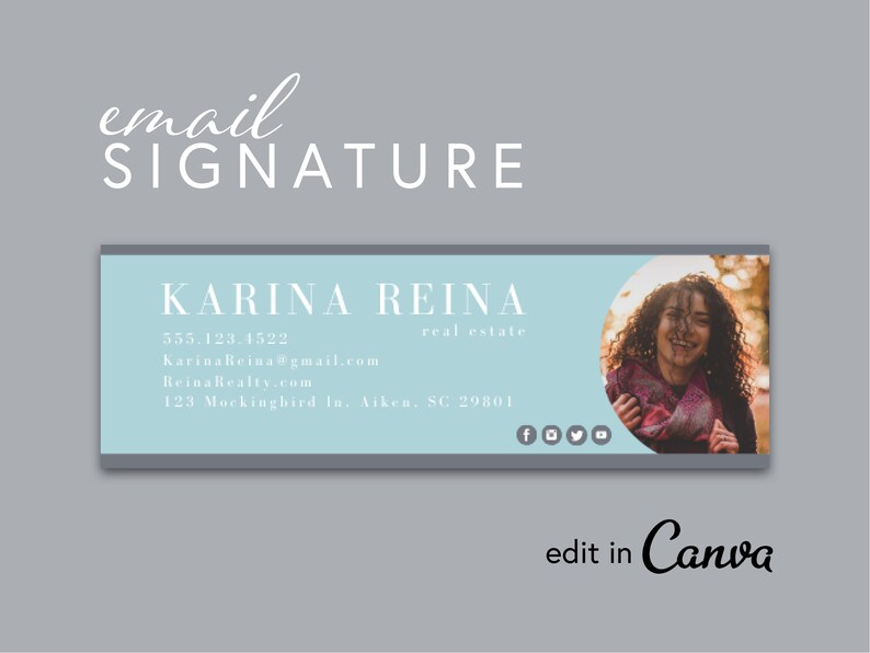 Email Signature Virtual Assistant Real Estate Marketing - Etsy