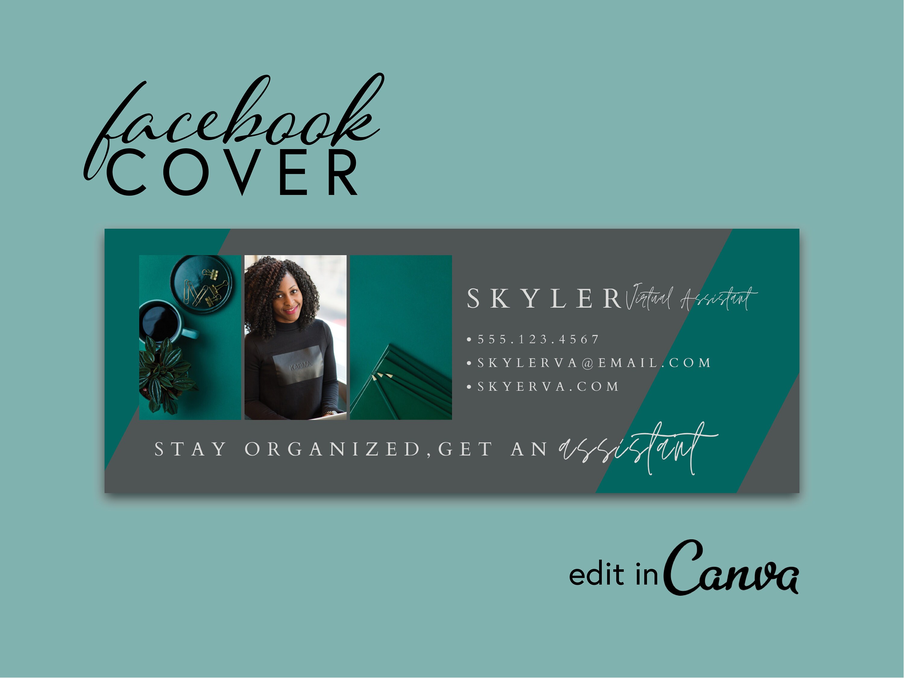 Paper Photovision Facebook Cover for Photographers Editable Canva ...