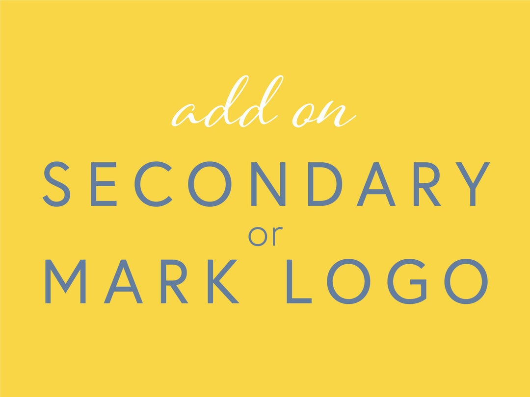 Add On: Submark Logo or Secondary Logo // Add on With Any Purchase of a ...