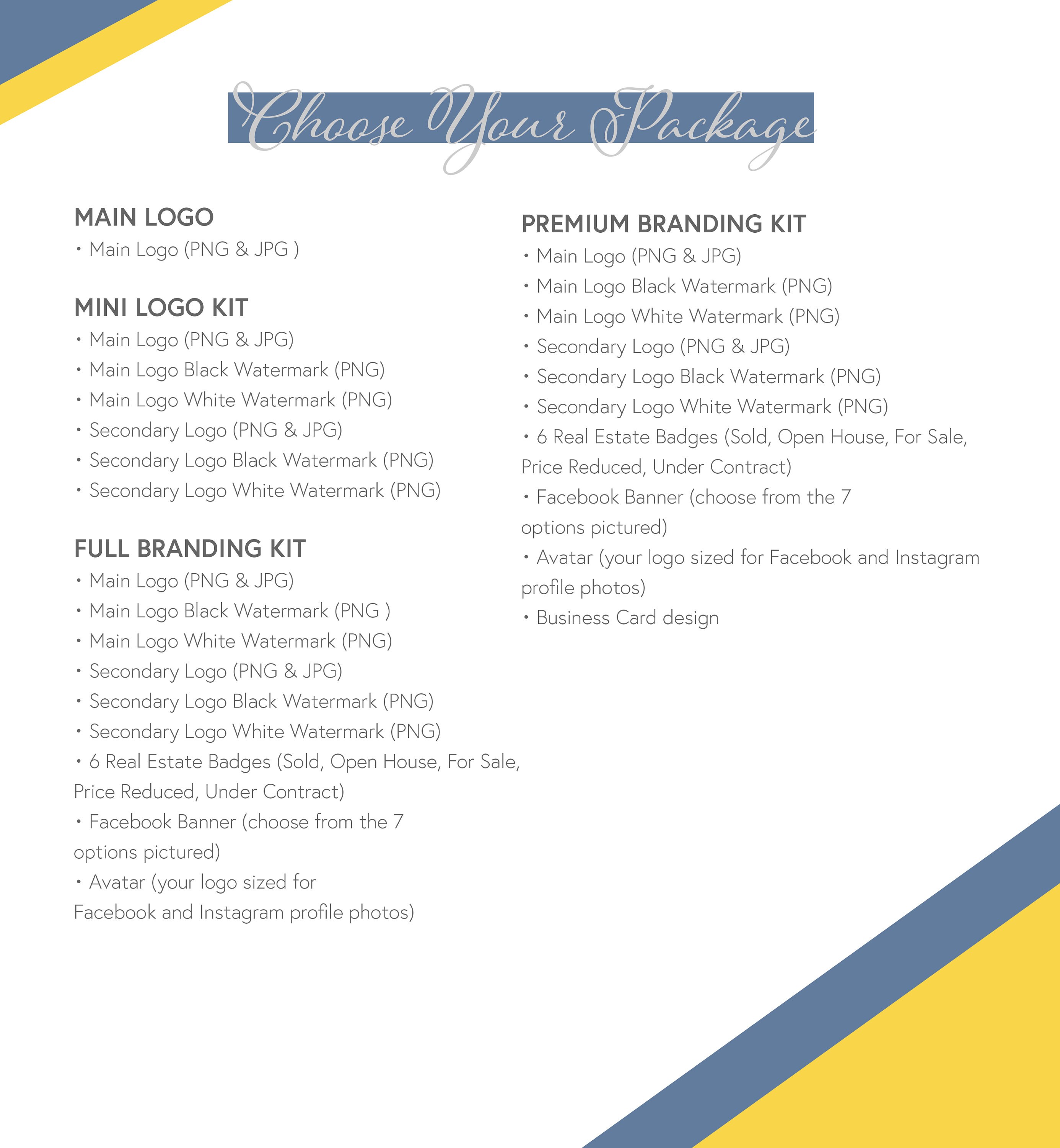 Real Estate Logo Branding Kit Branding Package Real Estate | Etsy