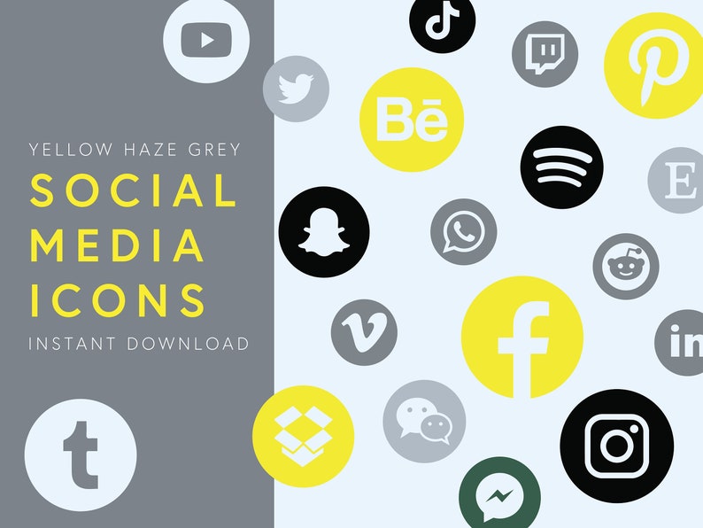 100 Social Media Icons Brand Match Branding Website Icons - Etsy