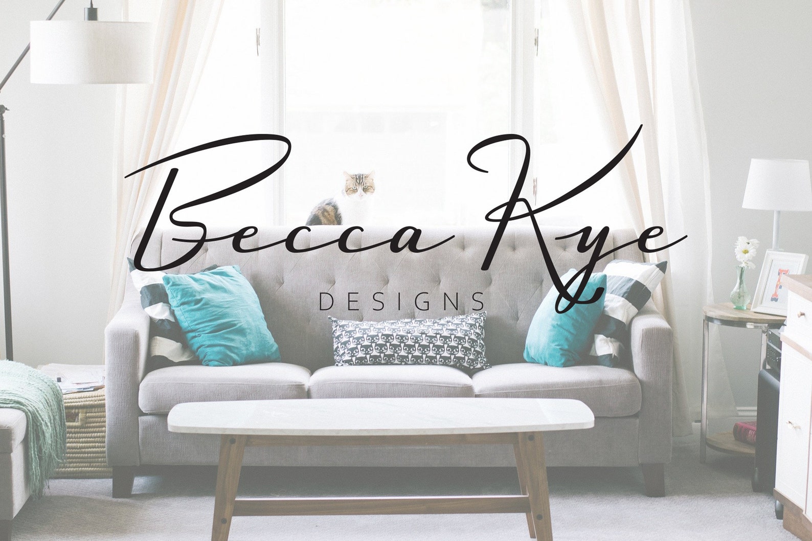 Interior Design Logo Handwritten Logo Premade Logo | Etsy