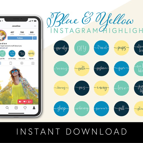 Yellow Instagram - Etsy