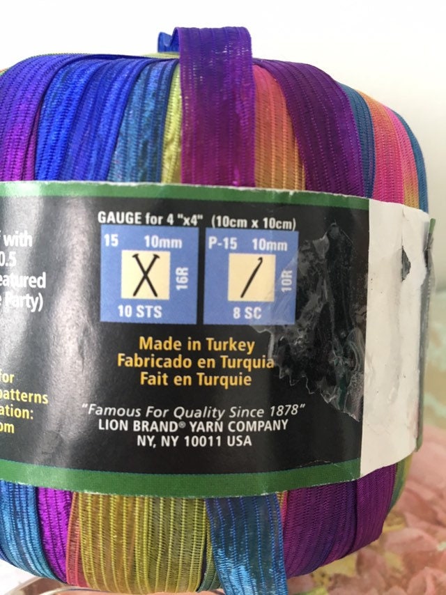 Carnival Incredible Ribbon Yarn Lion Brand Yarn Specialty Yarn | Etsy