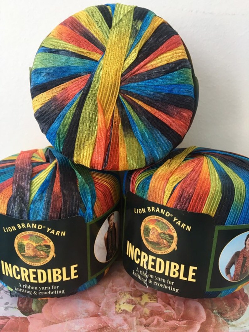 City Lights Incredible Ribbon Yarn Lion Brand Yarn Novelty - Etsy