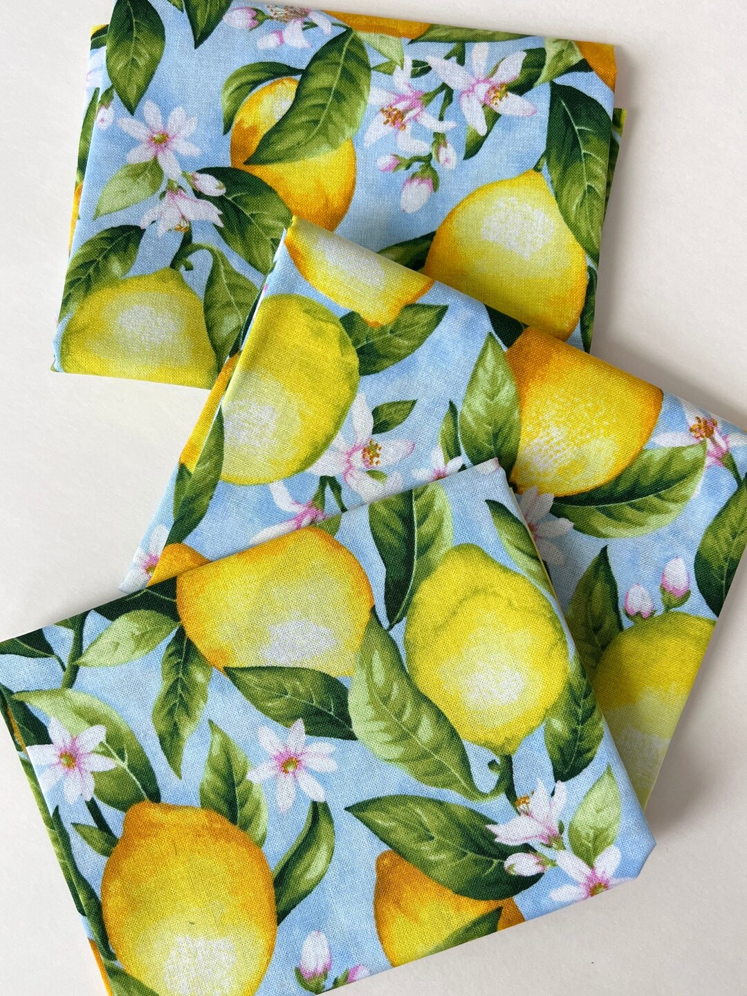 Lemons and Floral Cotton Fat Quarters, Hi-fashions Fabric - Etsy