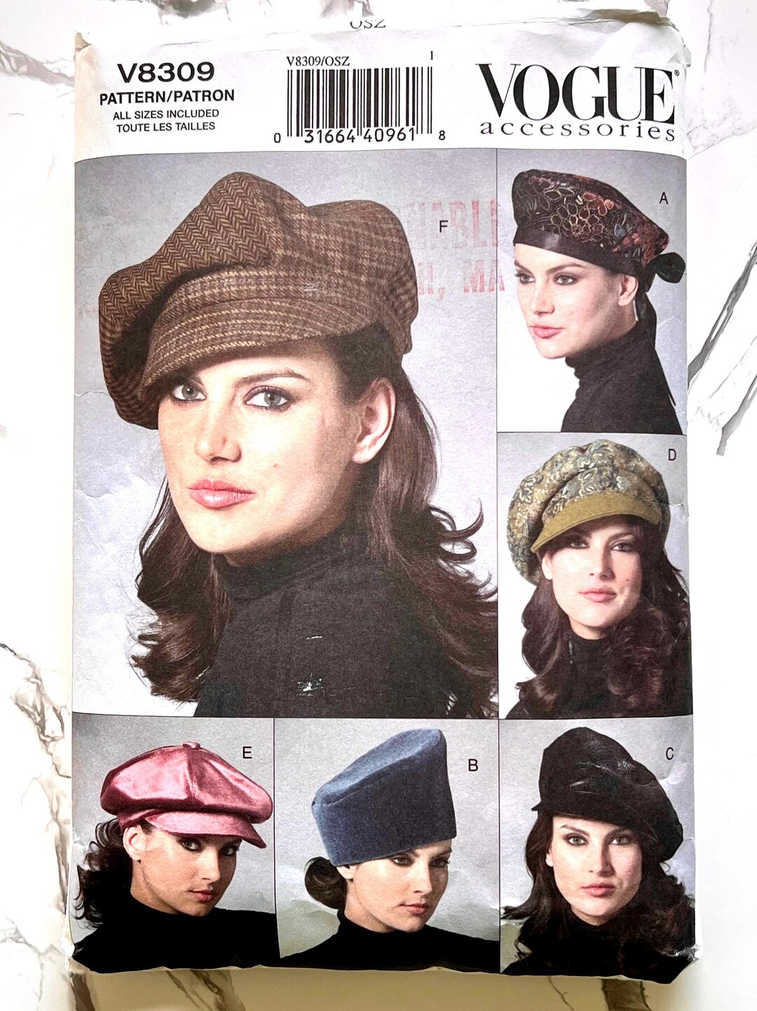 Vintage Vogue Hat Sewing Pattern V8309 Sizes S/M/L From 2006 - Etsy