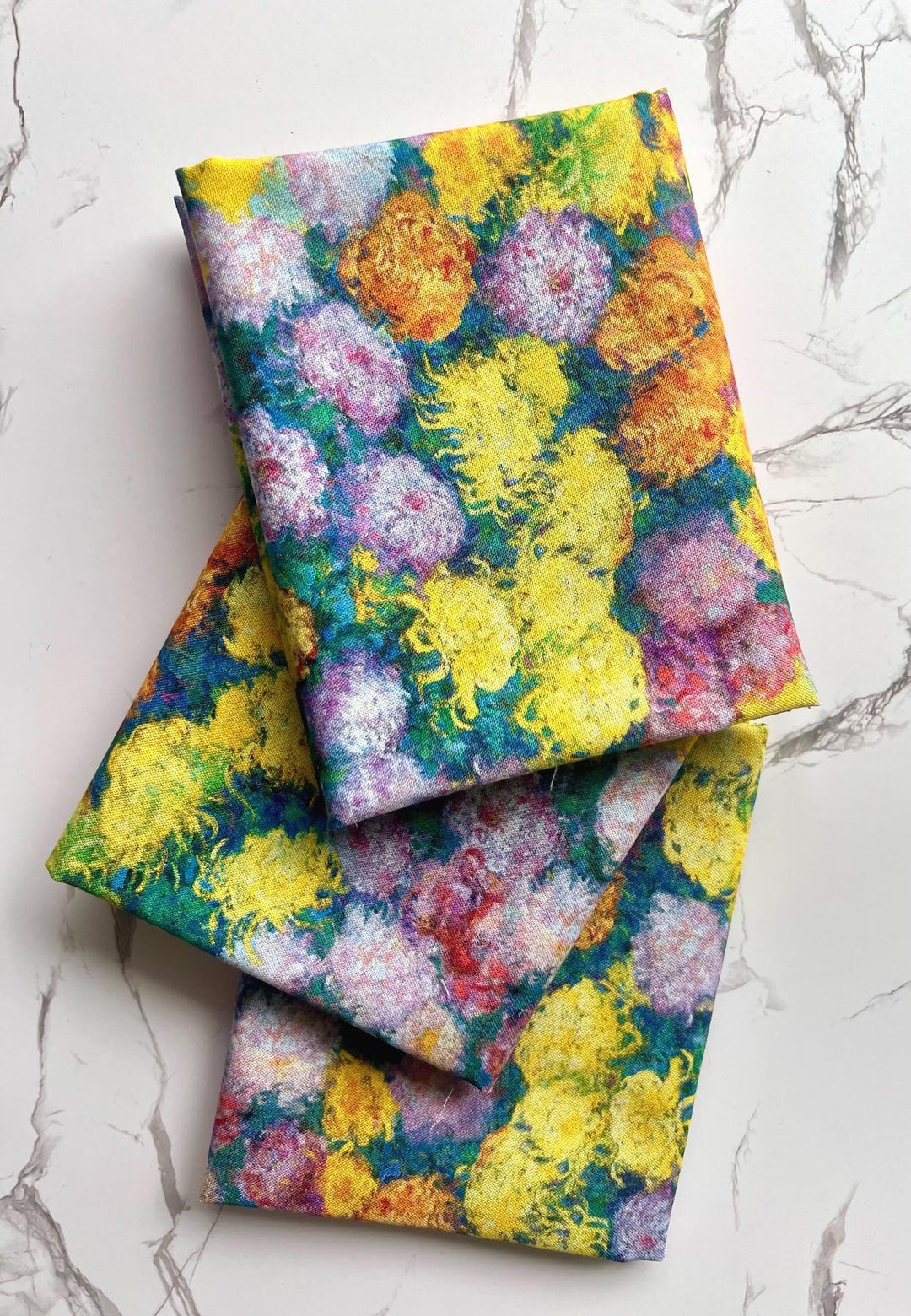 Claude Monet by Robert Kaufman, Colorful Floral Cotton Fat Quarters ...