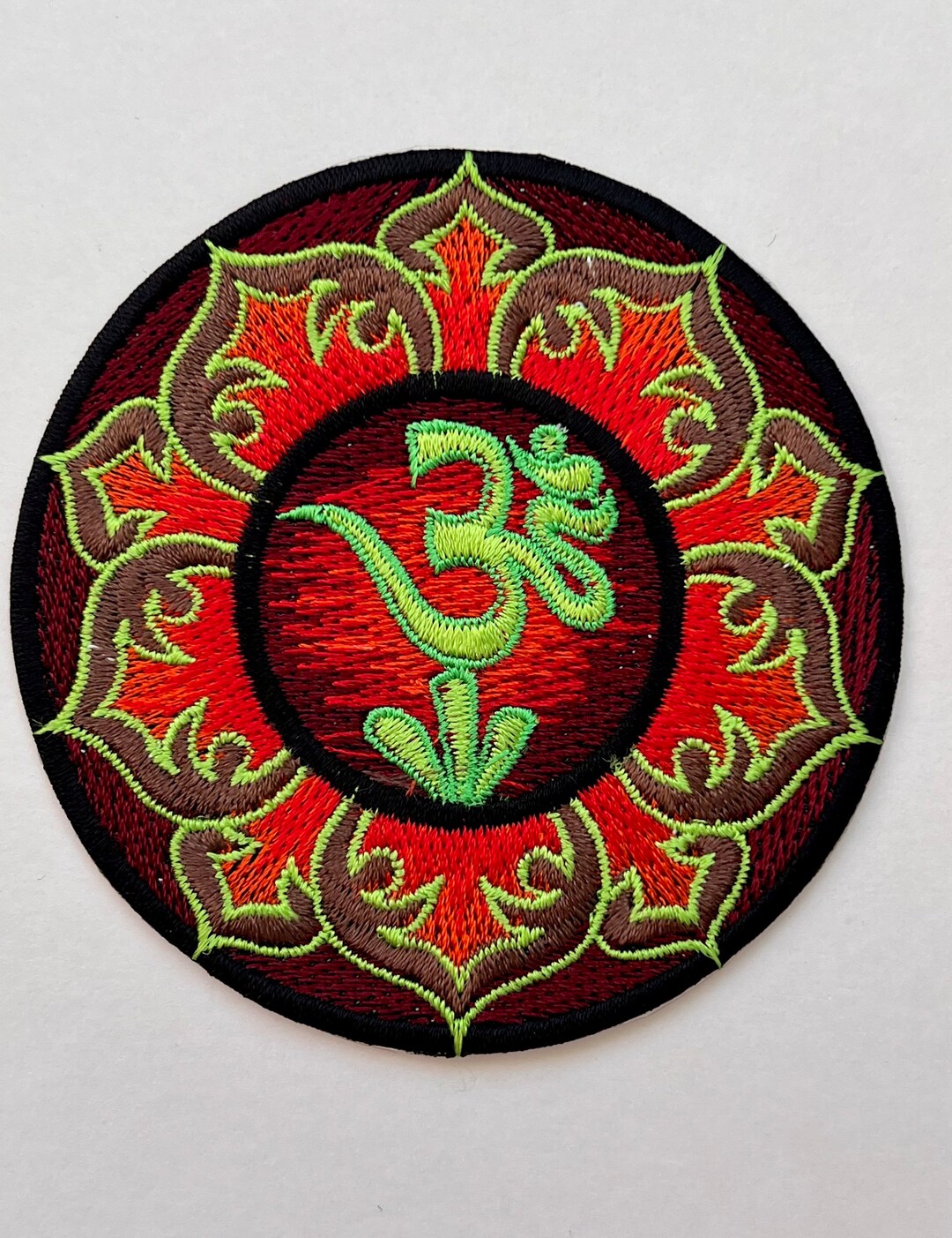 Psychedelic Ohm Embroidered Patch: Hindu Yoga Iron-on Applique - Etsy