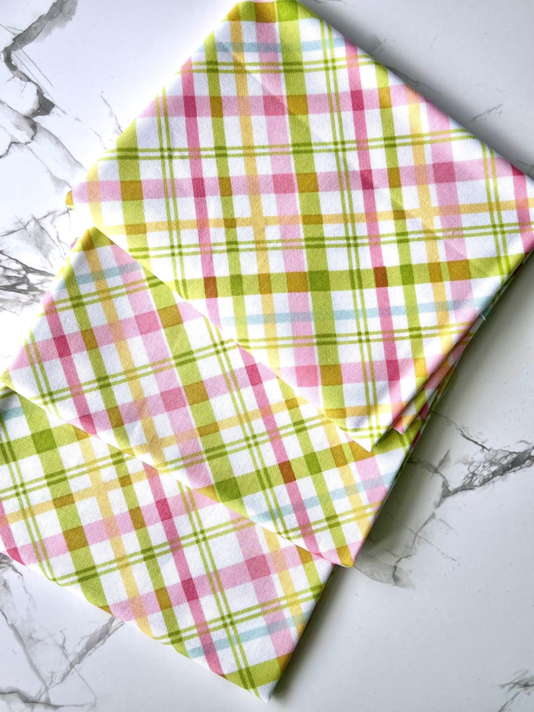 Plaid Fat Quarter: Pastel Cotton Quilt Fabric by Singer - Etsy
