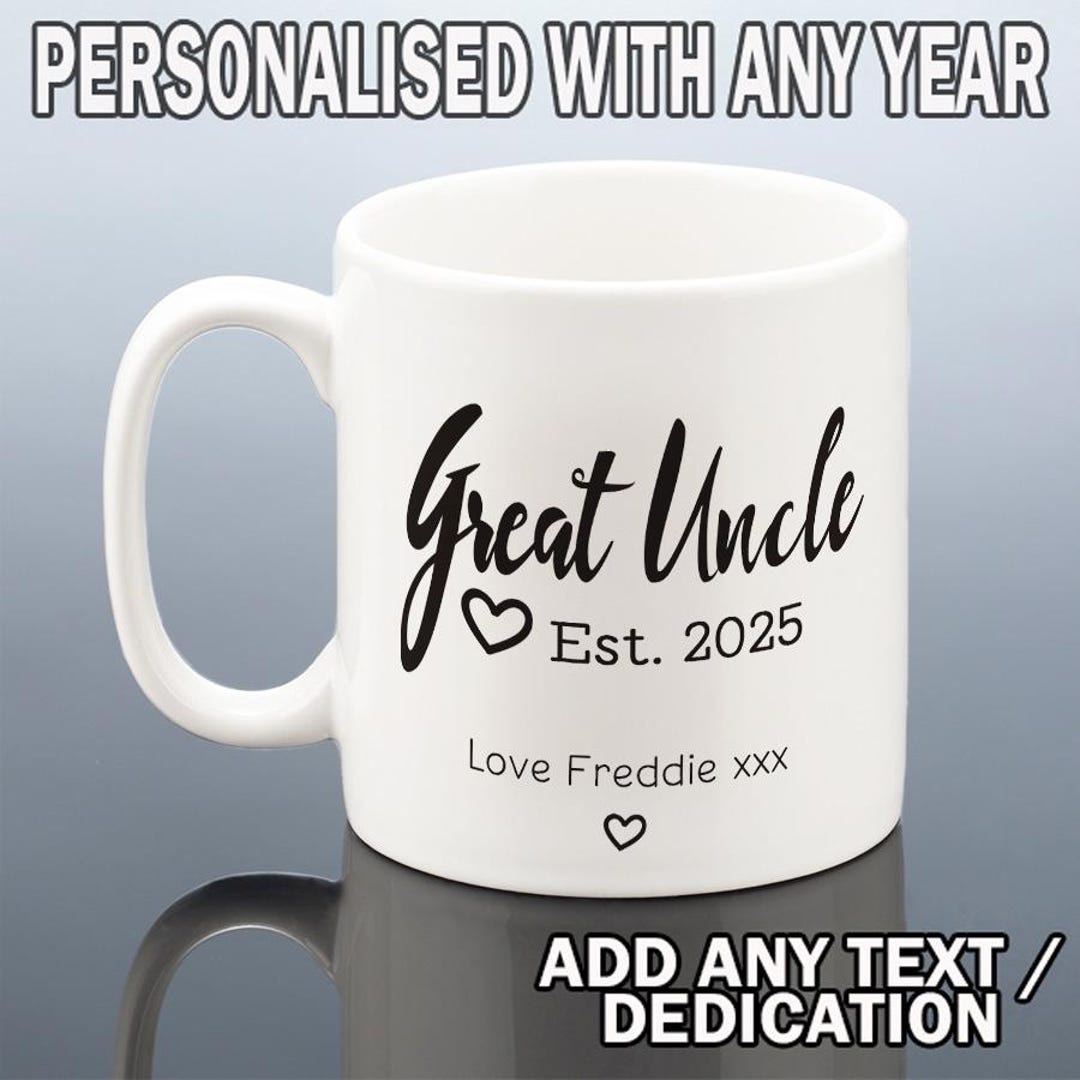 GREAT UNCLE MUG Christmas Gift Personalised Best Uncle Cup 2025 ...