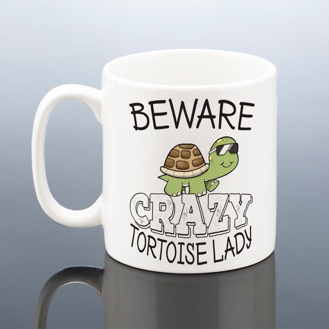 CRAZY TORTOISE LADY Mug Christmas Gift Her Tortoise Mum Birthday Cup ...