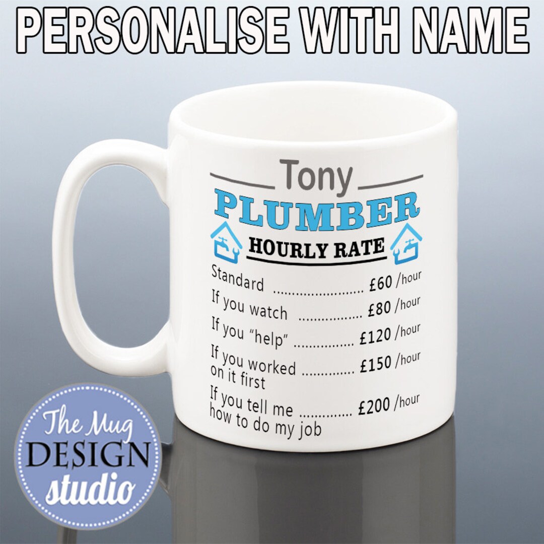 PLUMBER MUG Christmas Gift Plumbing Birthday Funny Plumber Cup ...