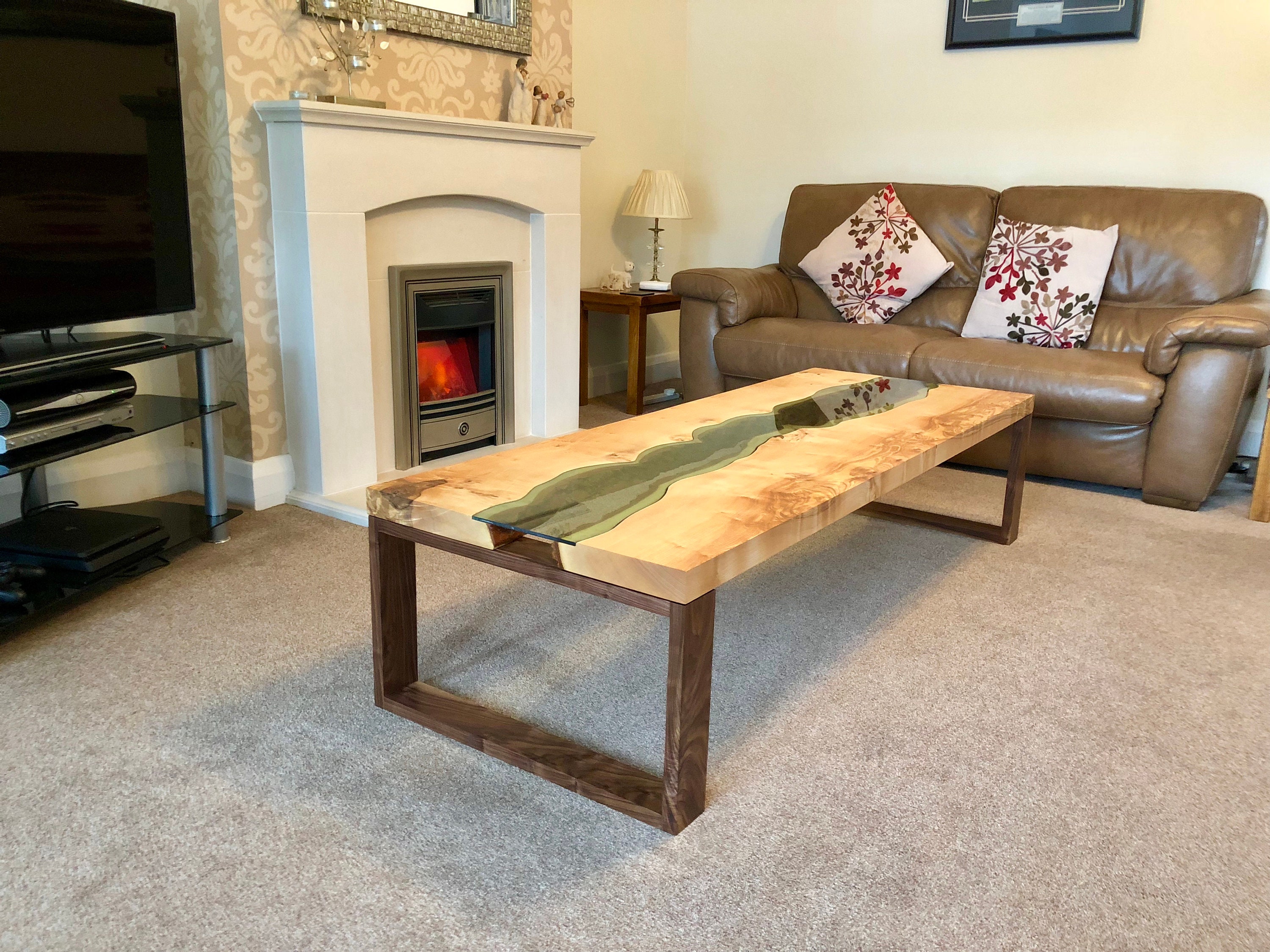 Live Edge River Table/ River Table / Coffee Table / Dining | Etsy