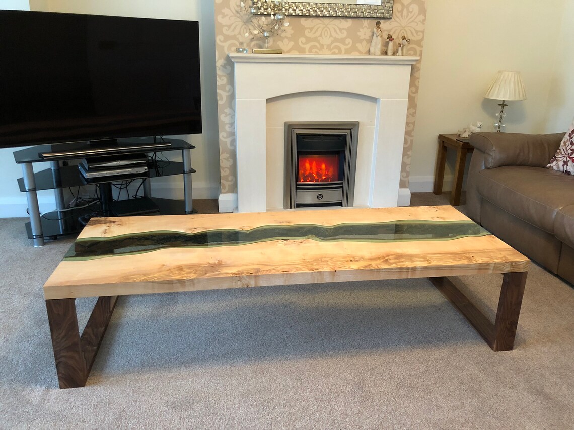 Live Edge River Table/ River Table / Coffee Table / Dining | Etsy