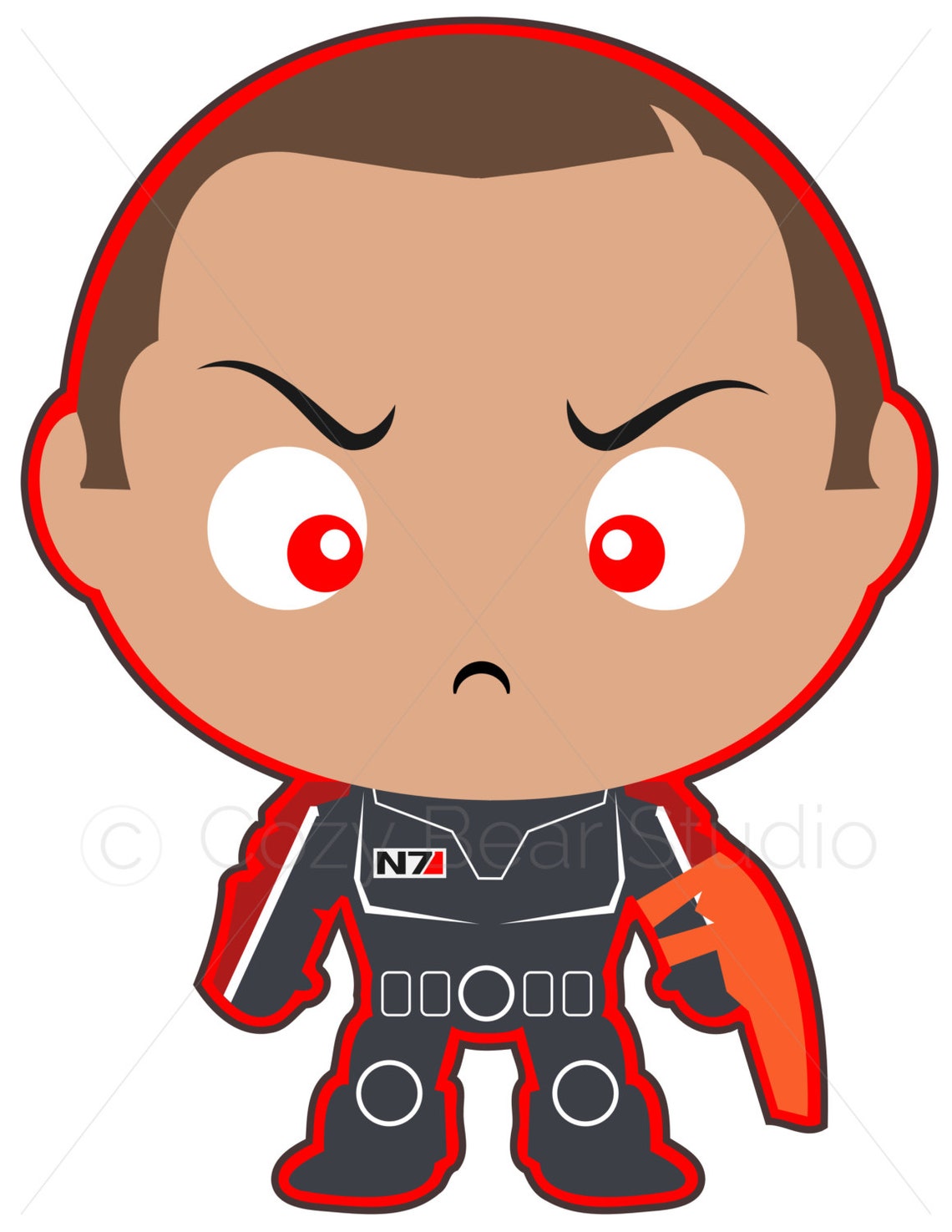 Mass Effect Commander Shepard Funko Pop Clipart: Femshep & Maleshep ...