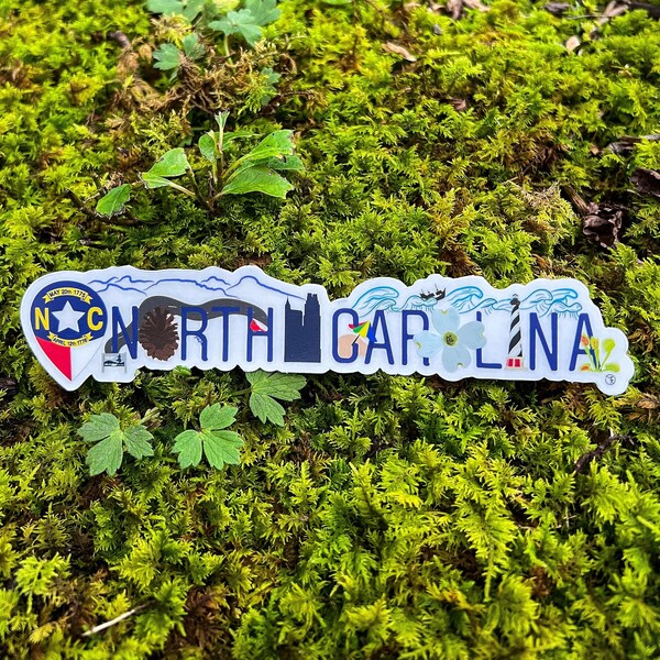 North Carolina Crab Flag Sticker NC State Cup Laptop Boat Cooler Car ...
