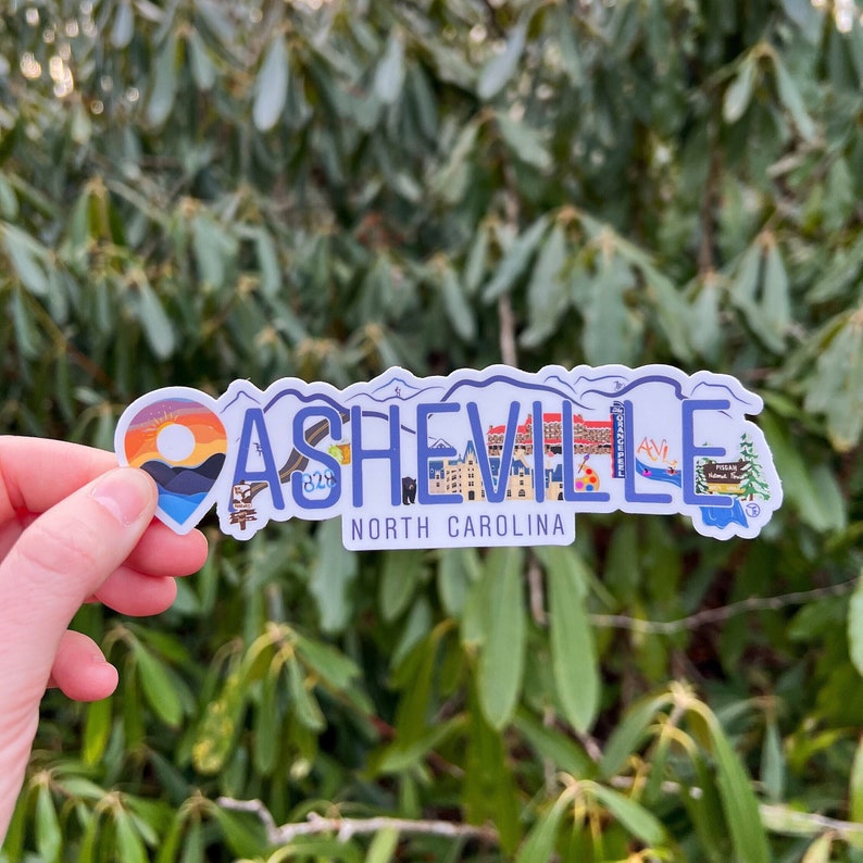 Asheville, North Carolina Location Sticker | North Carolina Laptop ...