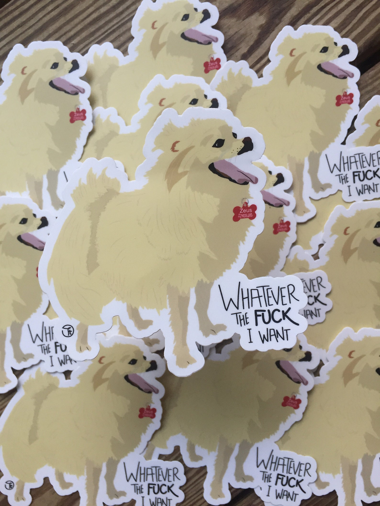 Zeus the Pomeranian Sticker | Cute Dog Decal - Etsy