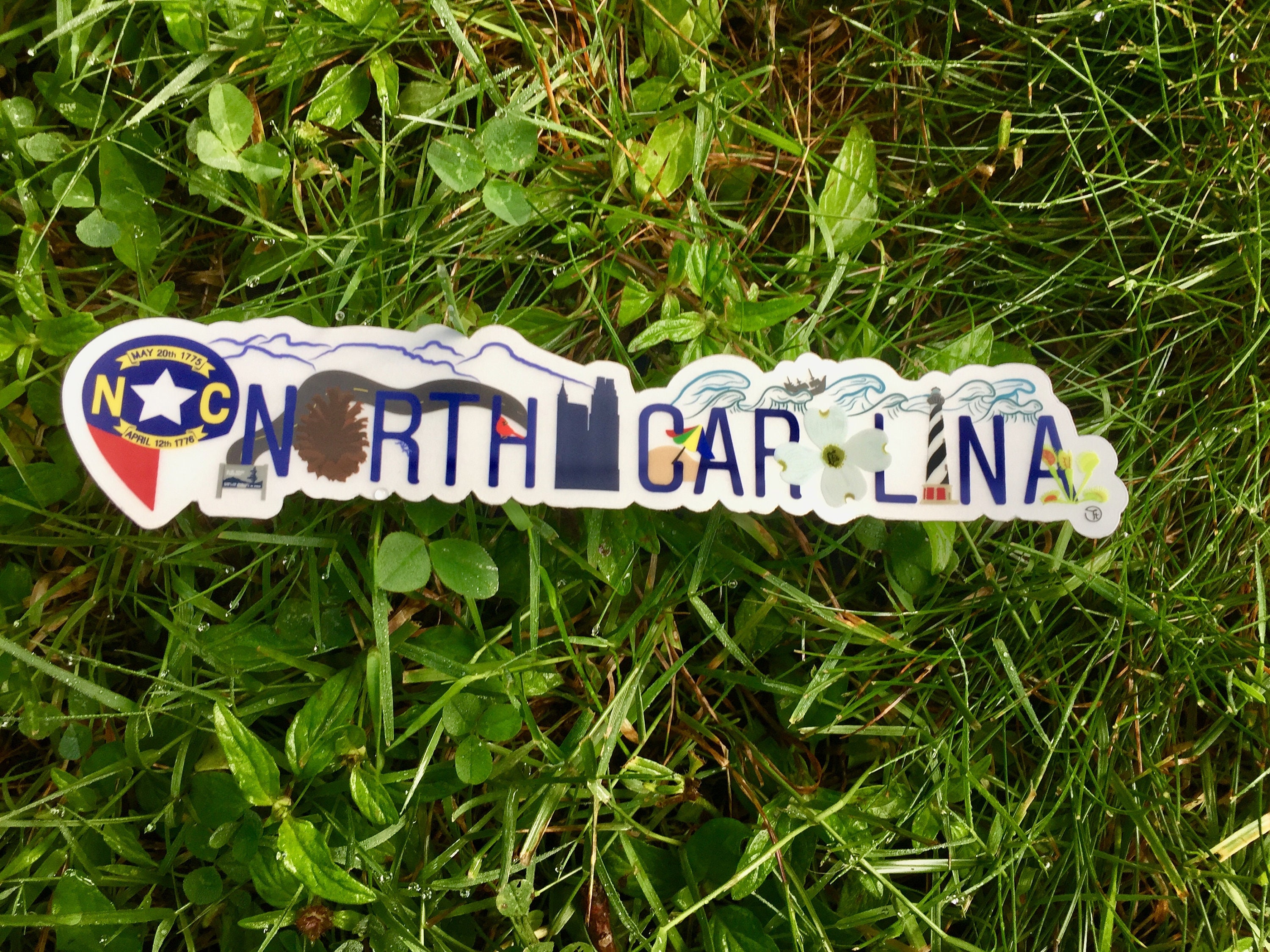 North Carolina Location Clear Sticker NC Decal North - Etsy
