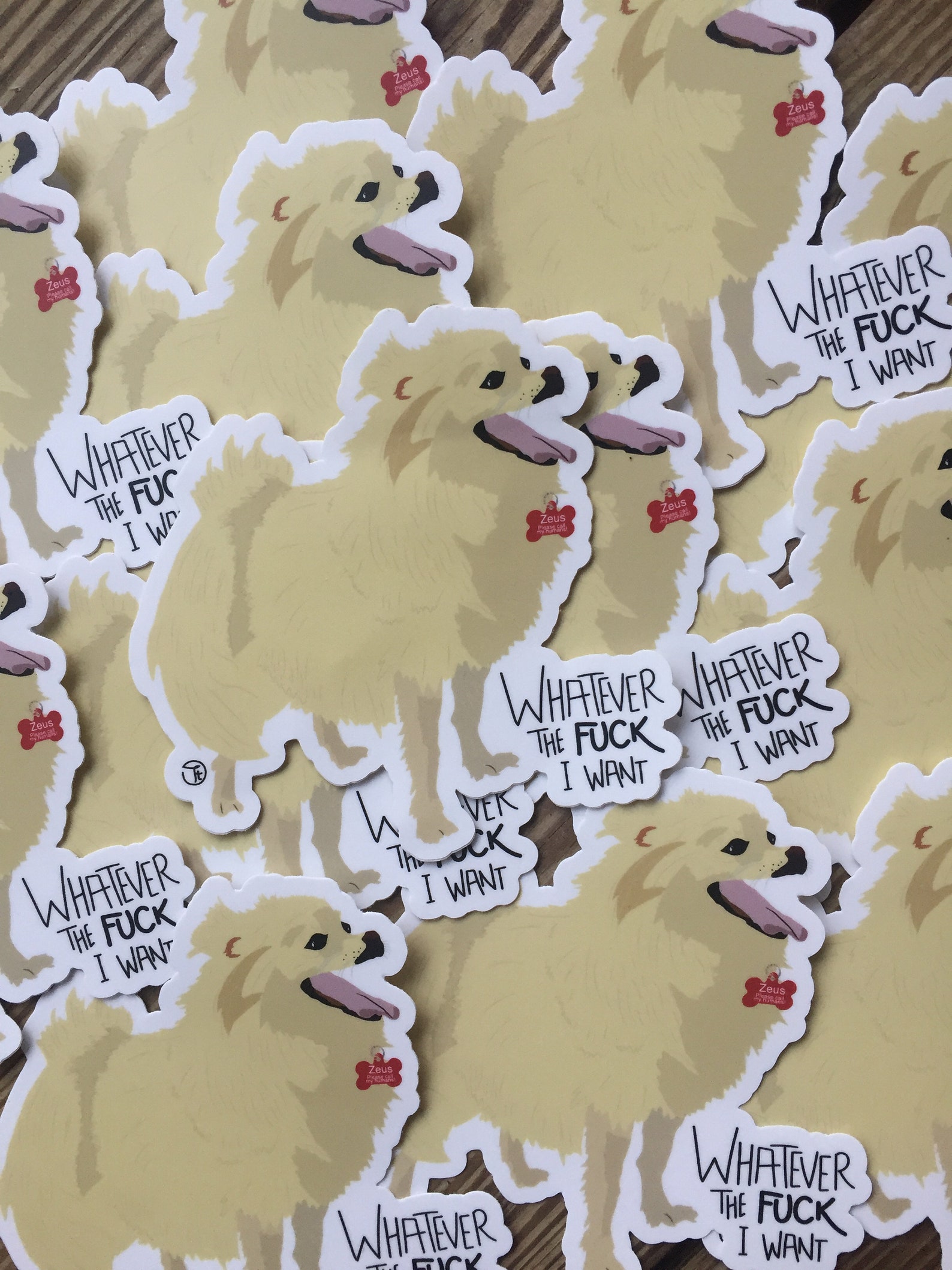 Zeus the Pomeranian Sticker | Cute Dog Decal - Etsy