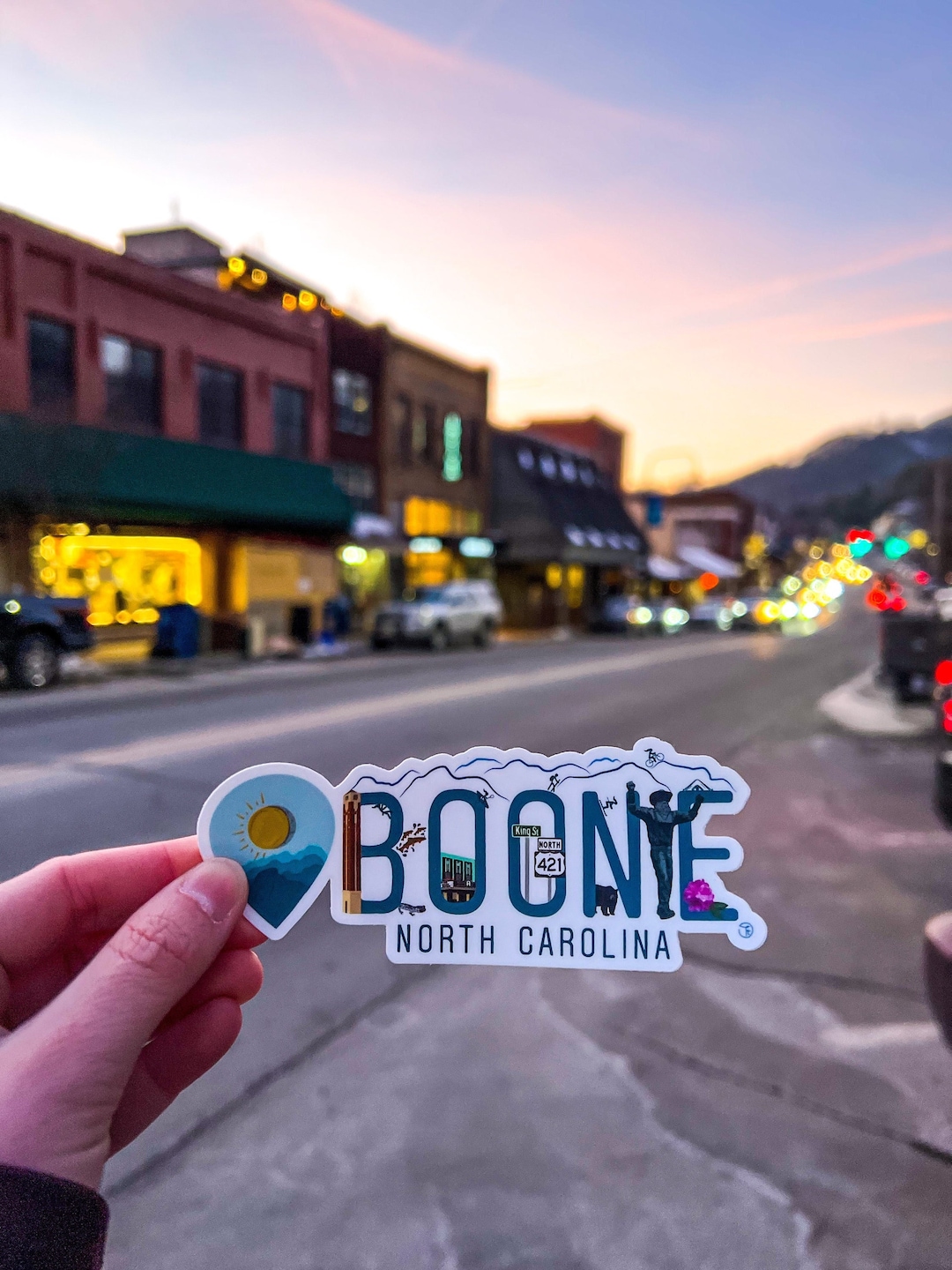 Boone, North Carolina Location Sticker | North Carolina Laptop Decal - Etsy
