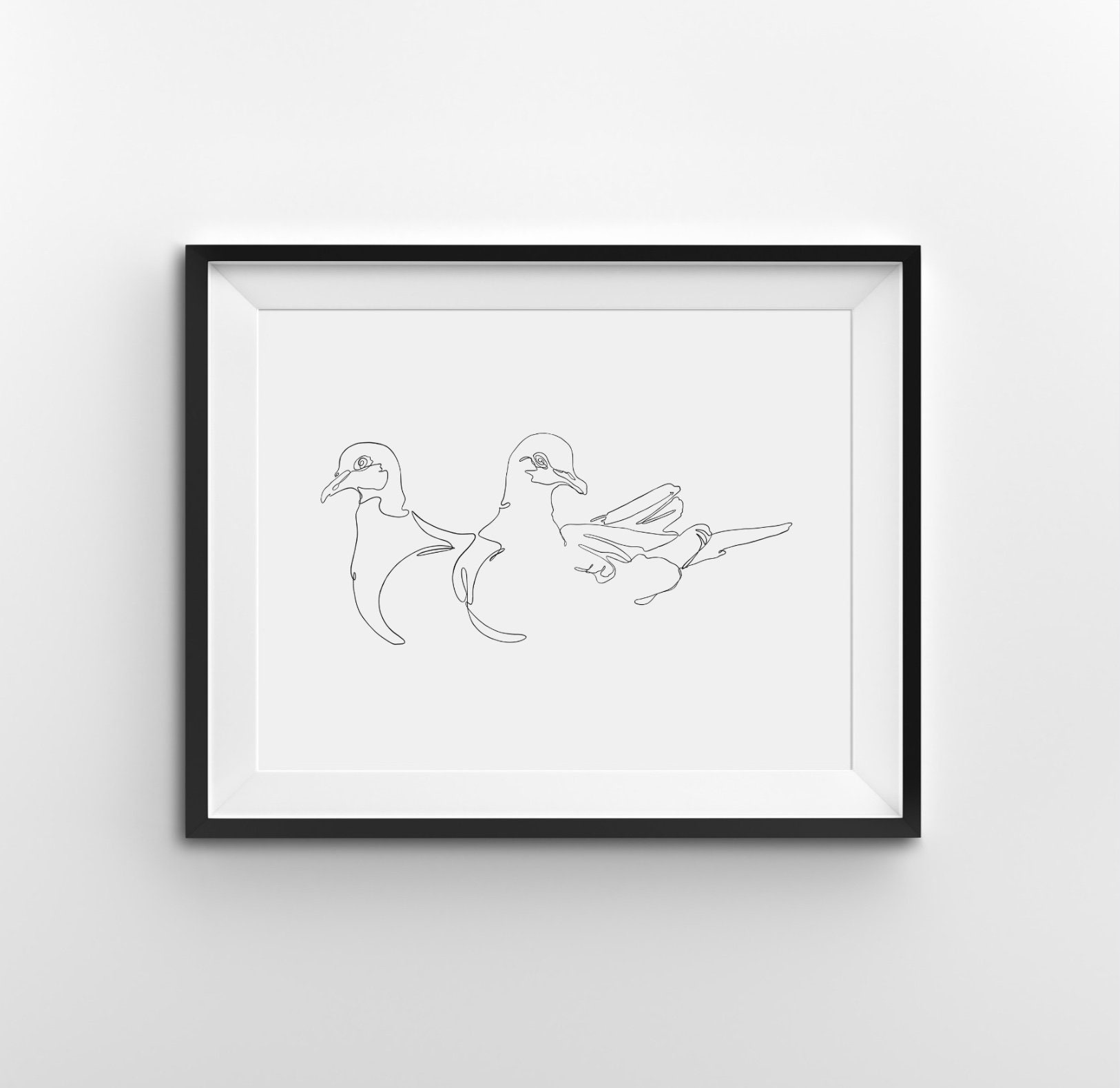 Dove Line Drawing, DIGITAL DOWNLOAD, Nursery Art, Dove Pair, Minimalist ...