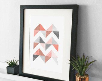 Chevron art print | Etsy