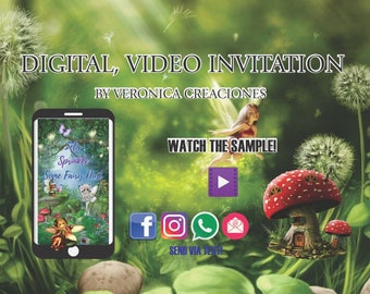 Fairy Birthday VIDEO INVITATION - Etsy