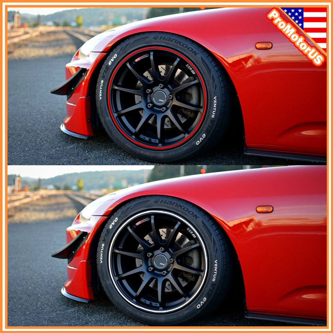 Wheel Hub Car Tire Rim Sticker Rim Guard Trim Ring Auto Rubber Strip ...