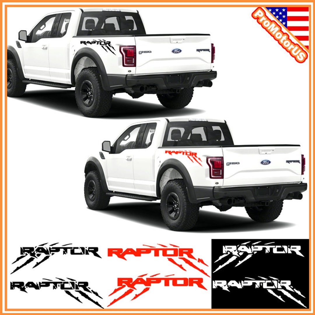 Fit Ford F150 Truck Raptor SVT Scratches Bed Side Claw Scratch Graphics ...