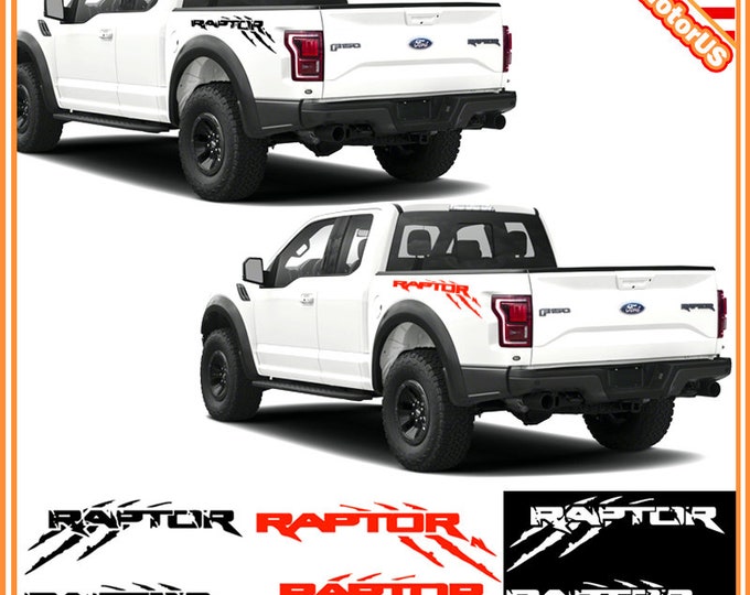 Fit Ford F150 Truck Raptor SVT Scratches Bed Side Claw Scratch Graphics ...