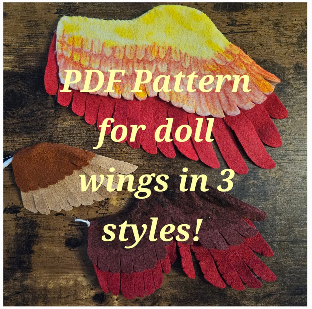 Doll Wings PDF Digital Download for 11.5 Inch Fashion and Art Dolls--3 ...